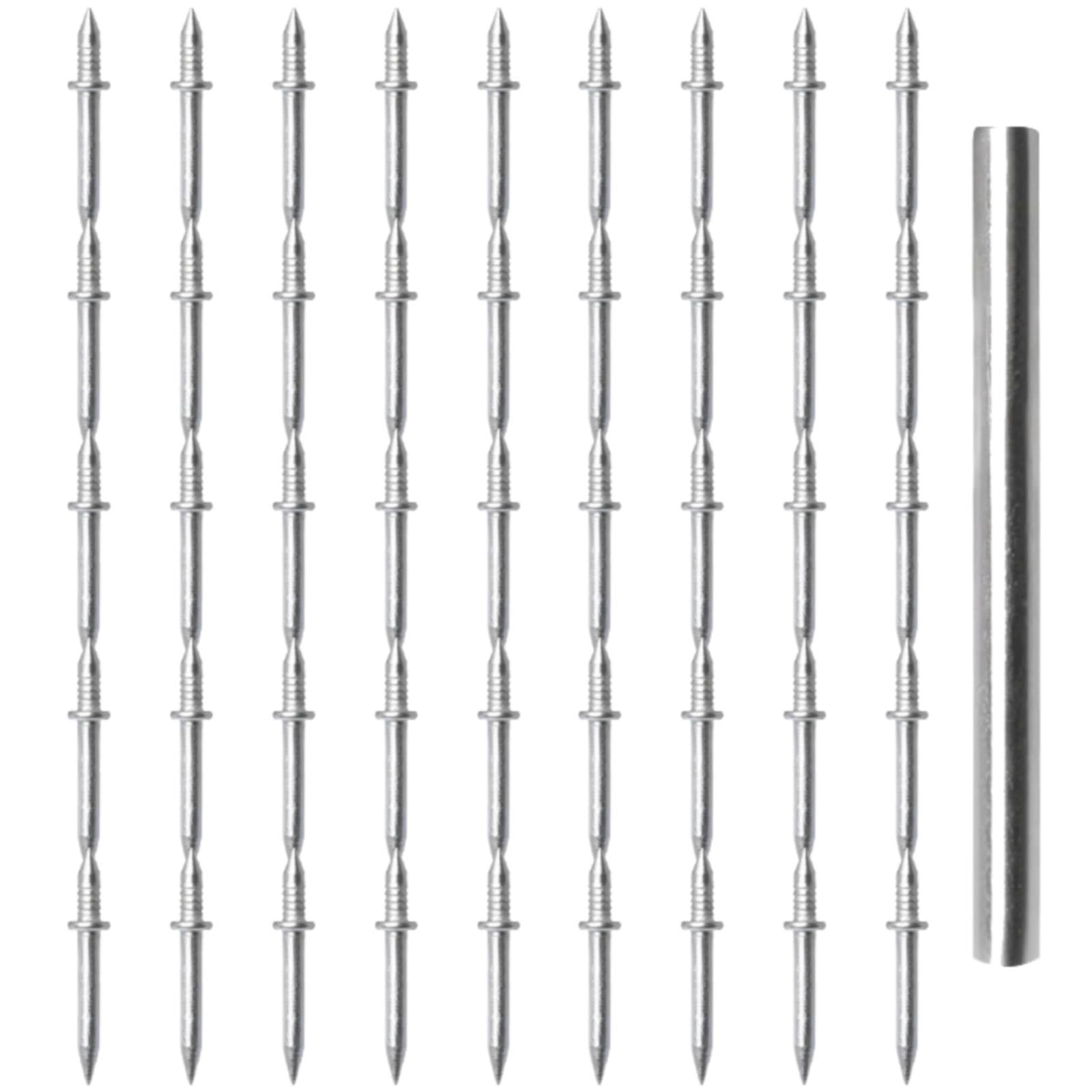 GBAYXJ Seamless Nail With Double Head Base Thread Nails Concrete Nails ...