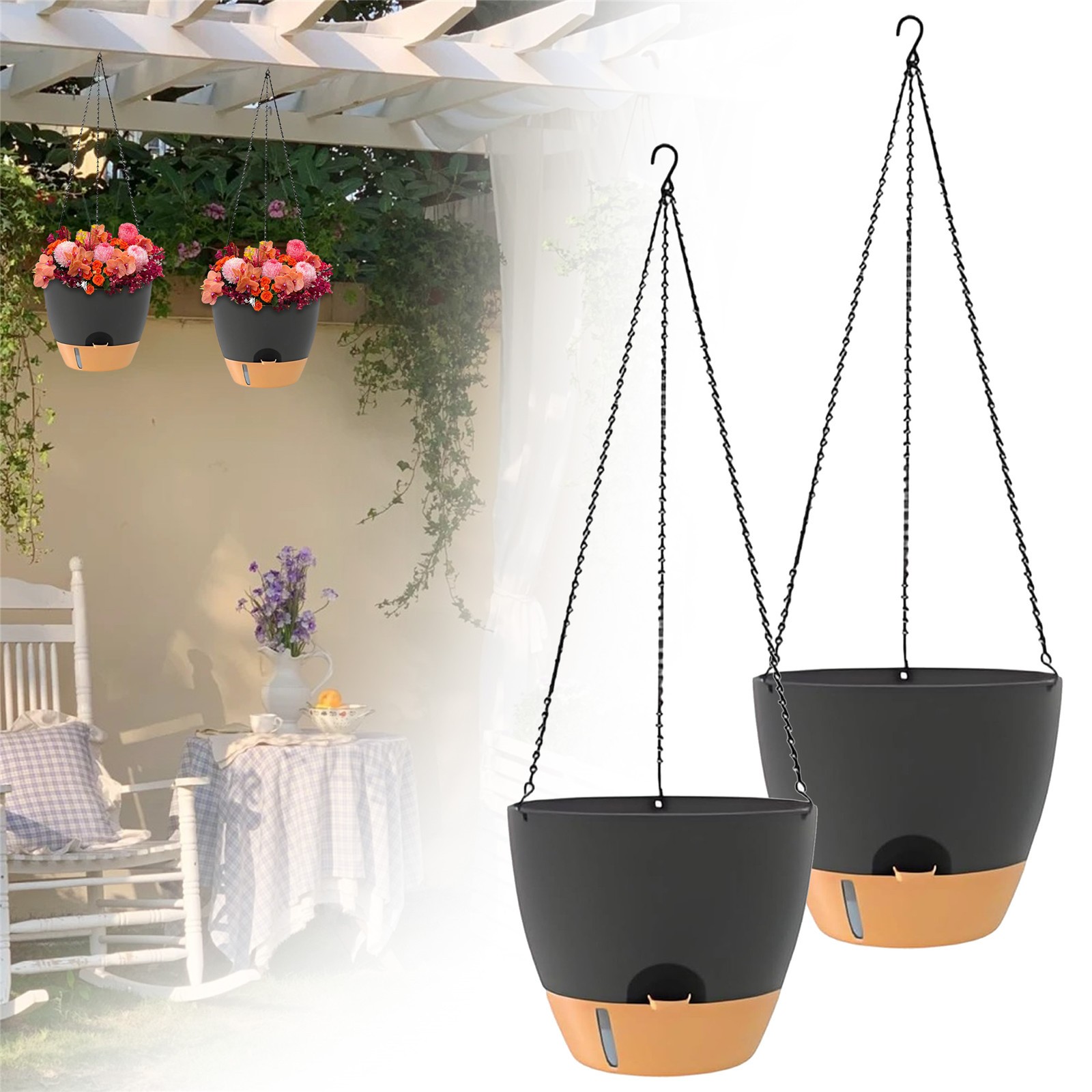GBAYXJ Self Watering Planter With Reservoir Basket Wall Planter For ...