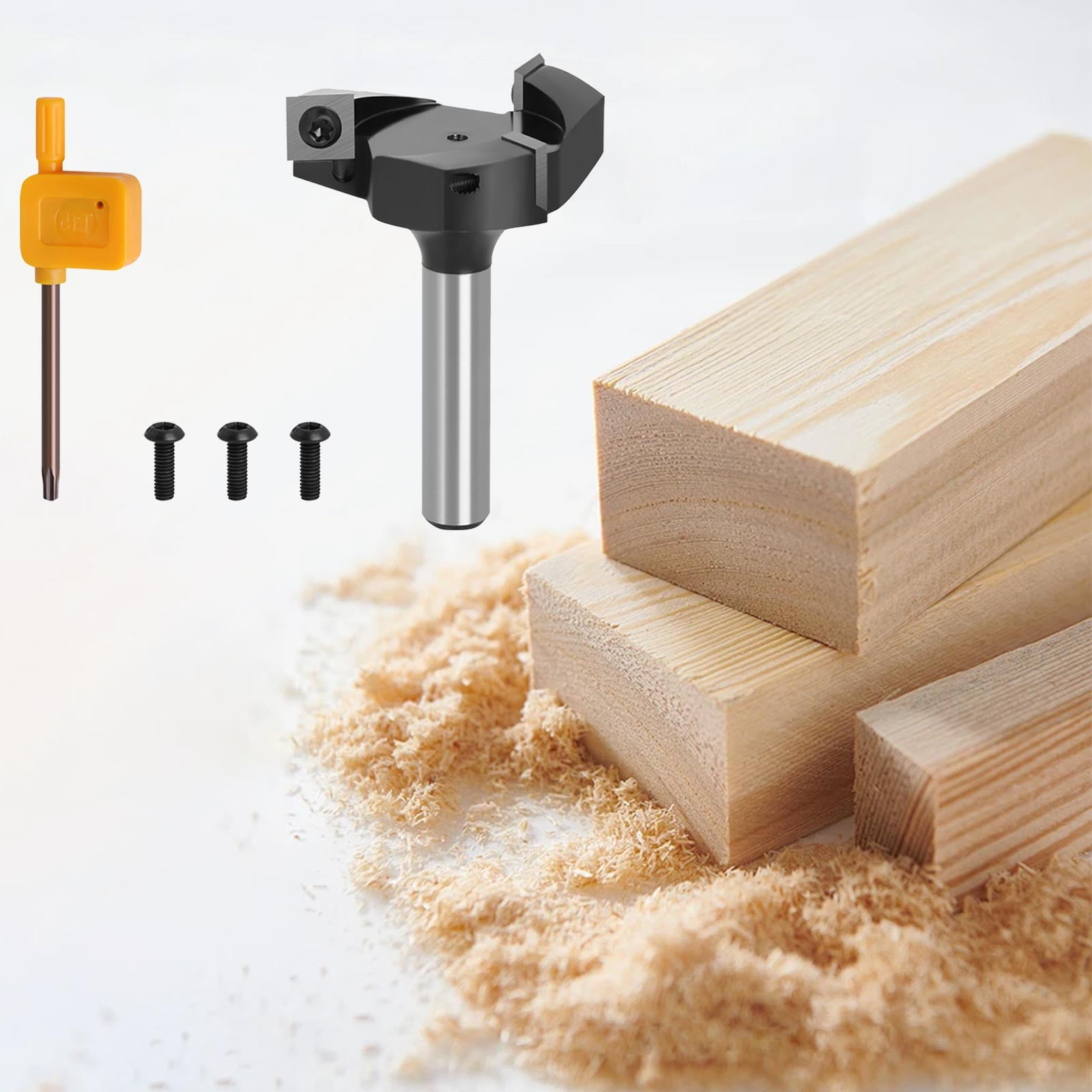 GBAYXJ Spoilboard Surfacing Router Bit 1/2" Shank 2" Cutting Diameter 3 ...