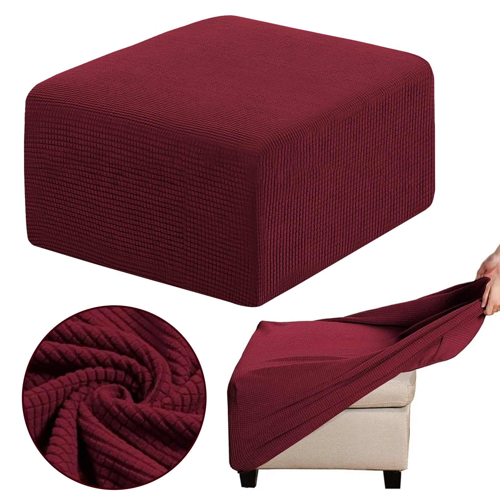GBAYXJ Square Ottoman Ottoman Slipcovers Folding Storage Stool ...