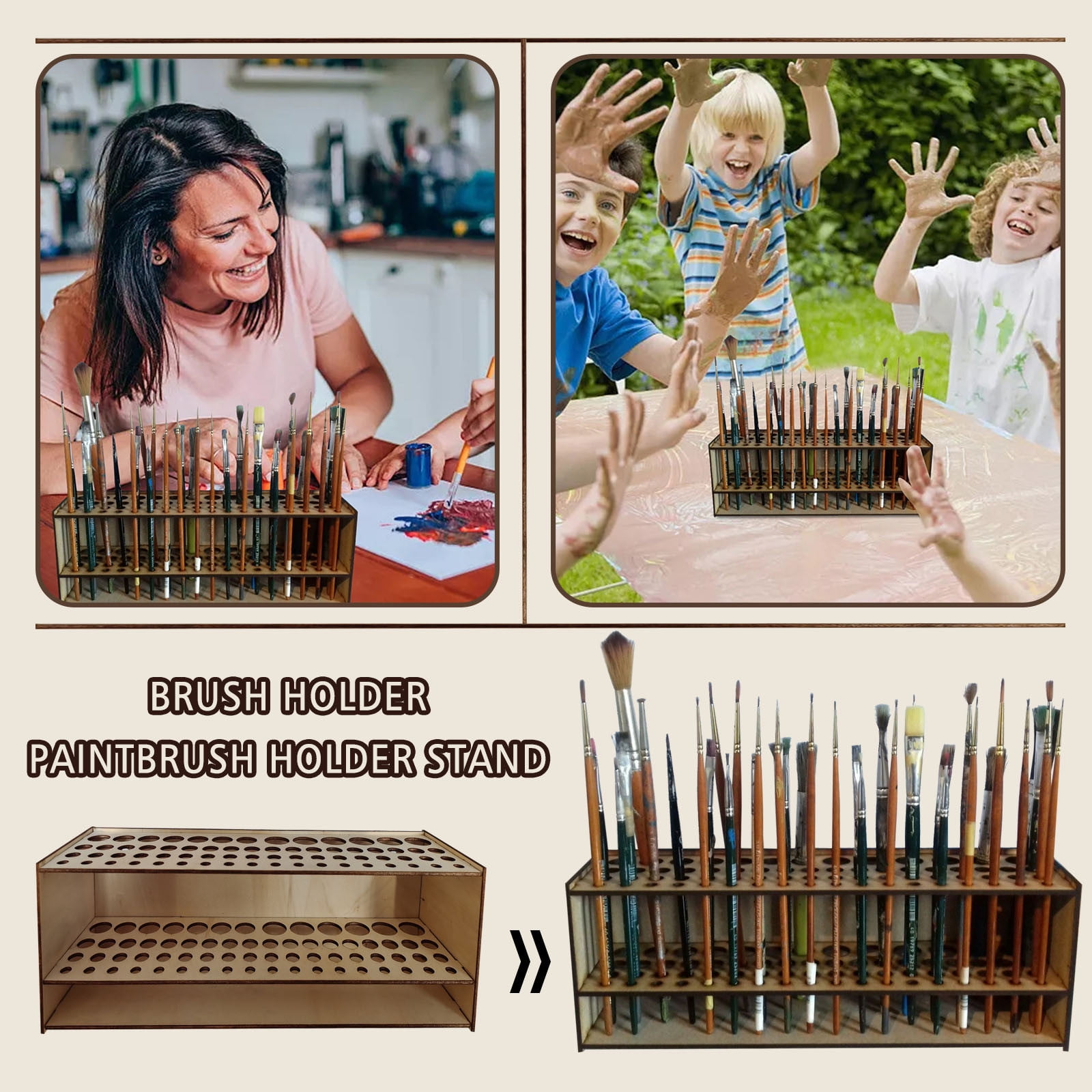 GBAYXJ Stand Paintbrush Brushes Holder Mount Brush Wall Or 67 Holder ...