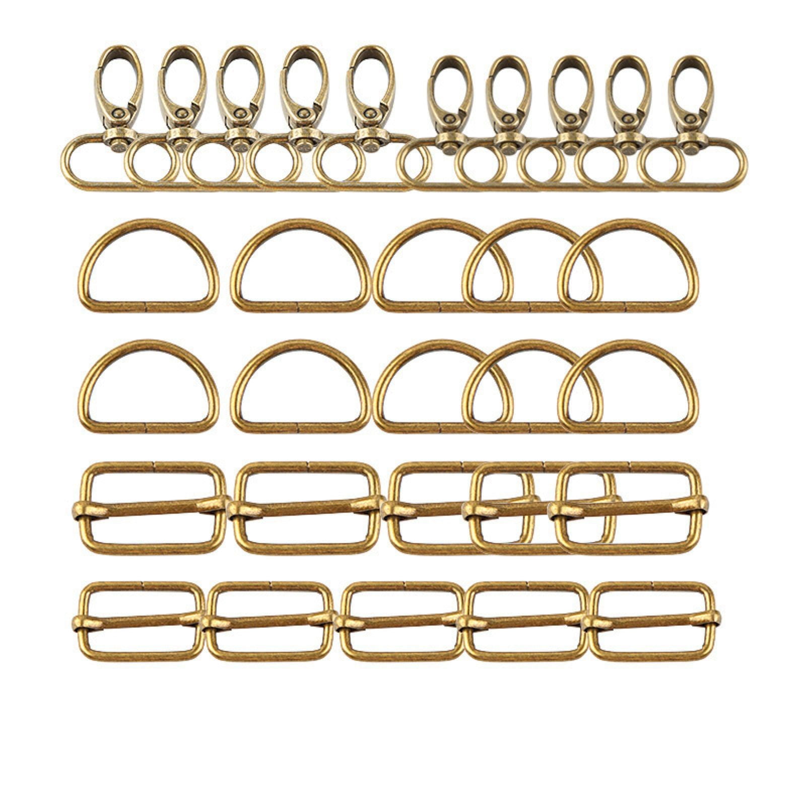 GBAYXJ^Swivel Snap Hooks Kit D Rings For Purse And Slide Buckles Swivel ...