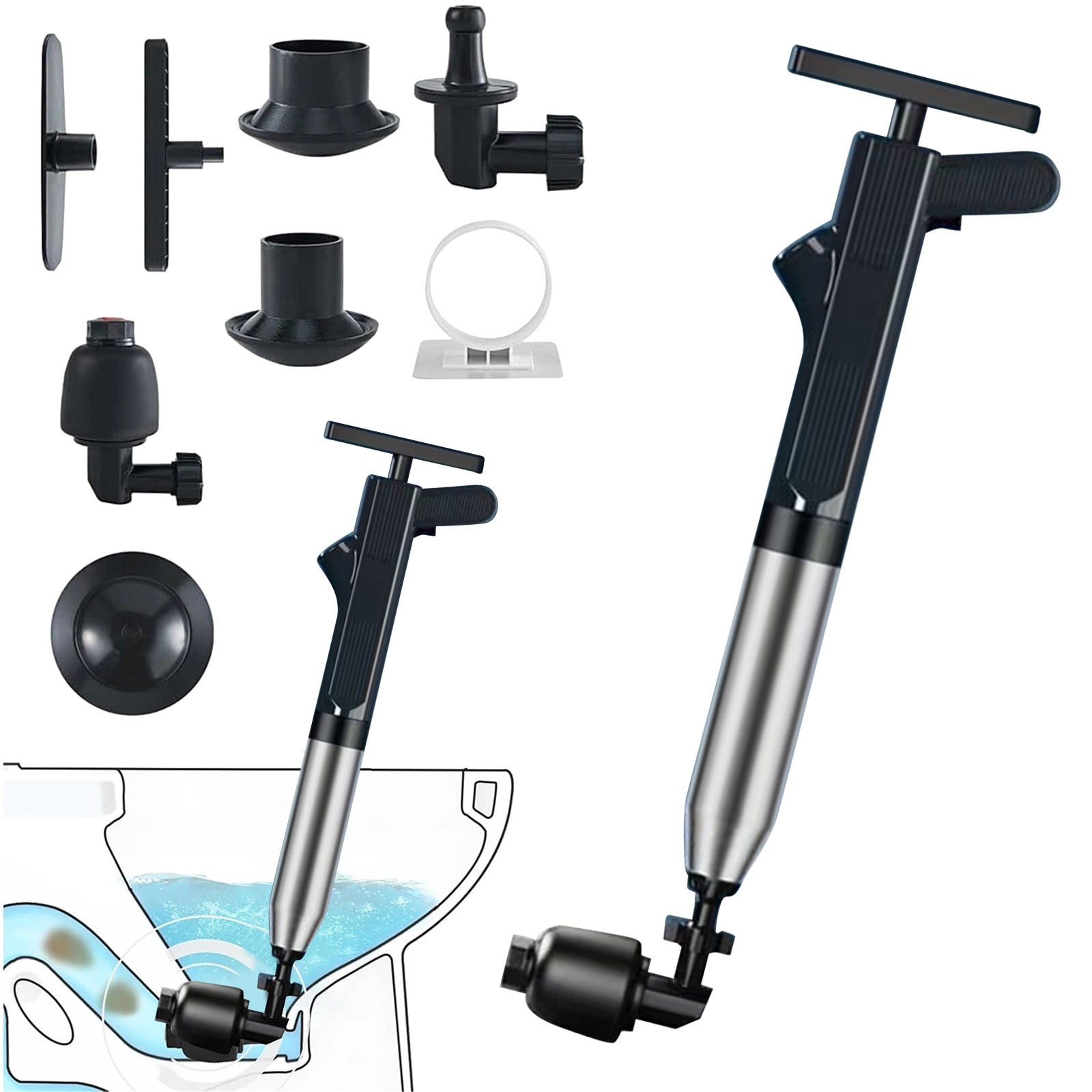 GBAYXJ Toilet Plunger Set High Pressure Air Plunger Drain Clog Remover ...