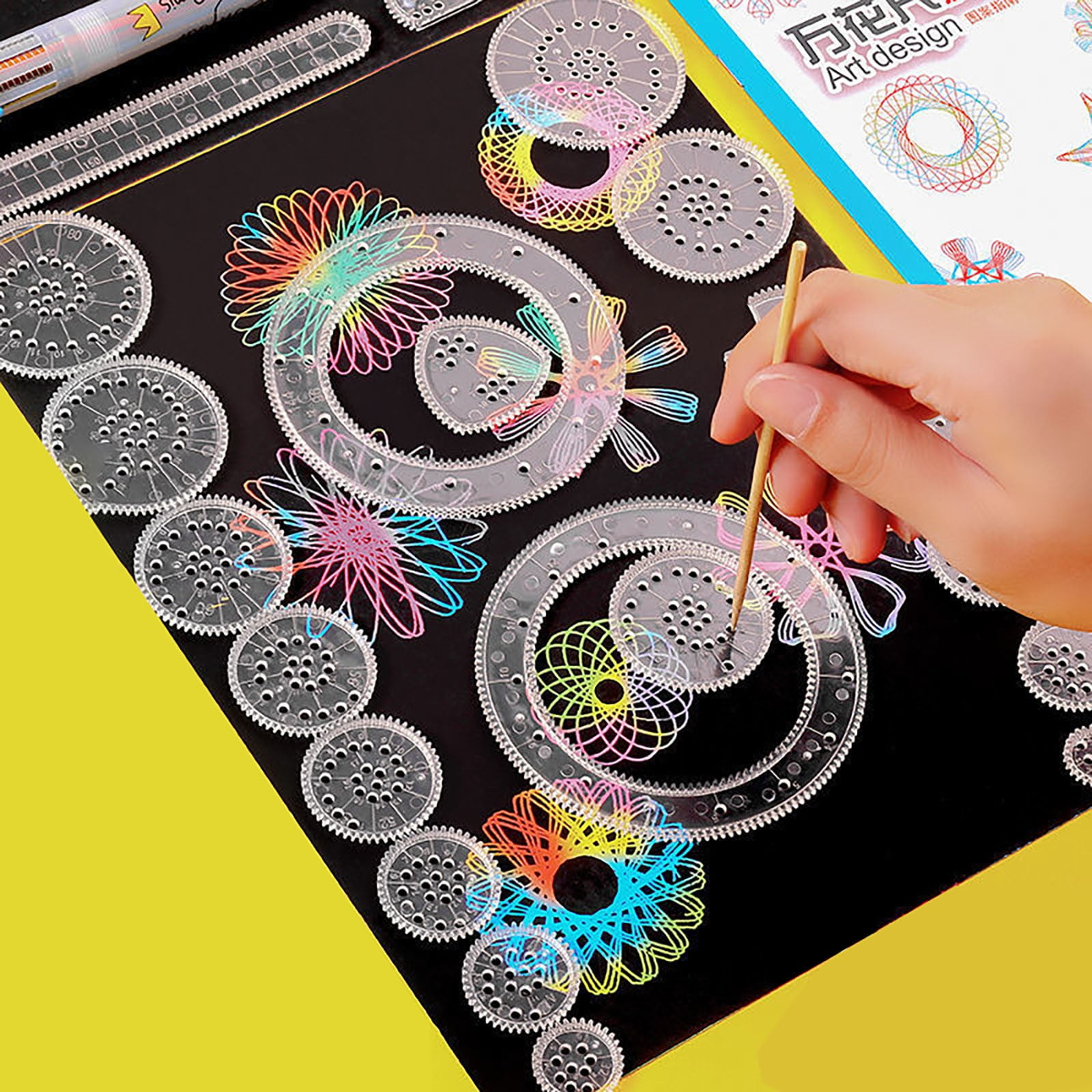 GBAYXJ—Variable Flower Ruler Puzzle Set Multi Functional Painting ...