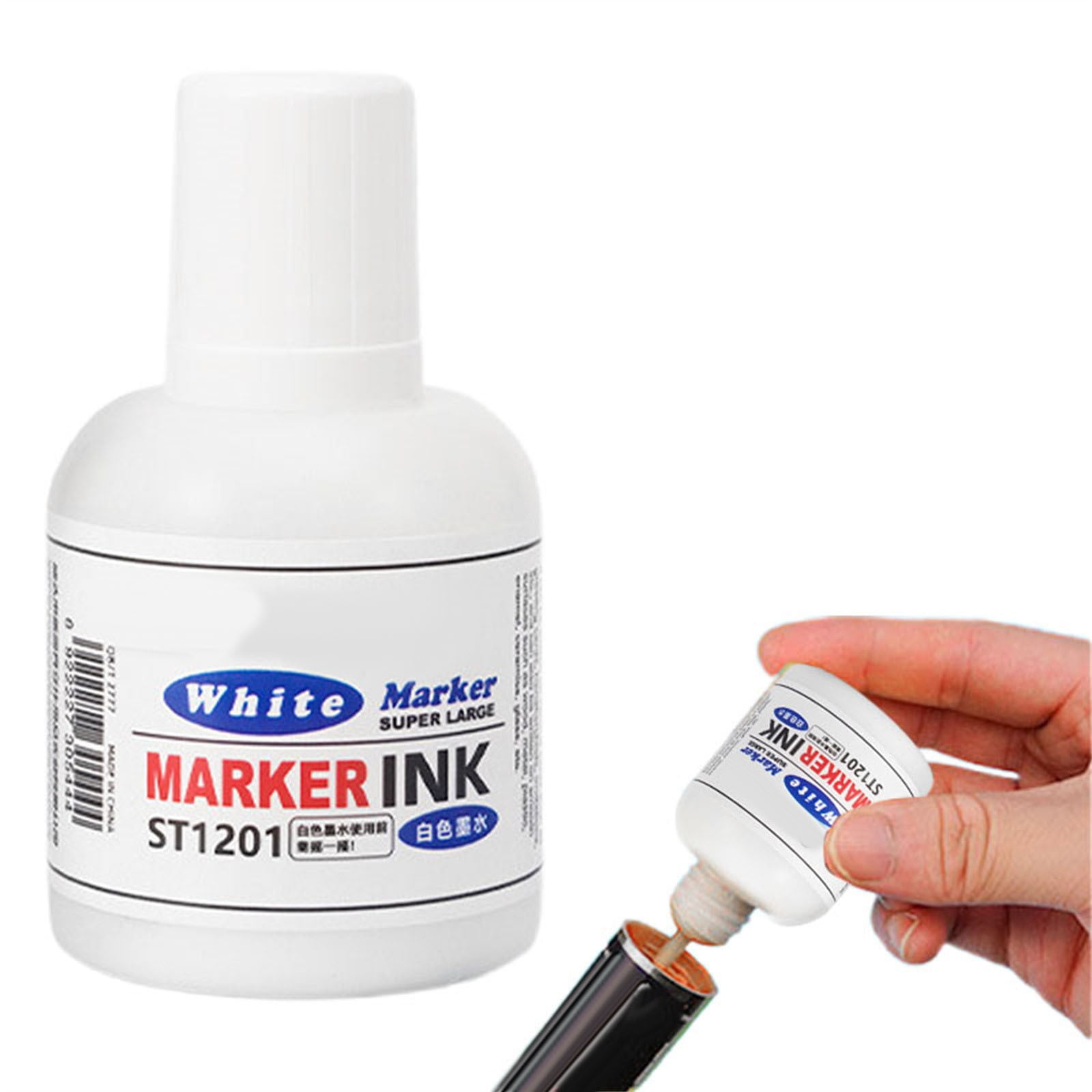 GBAYXJ^White| Gold Silver White High Gloss Oily Marker Ink Refiller Can ...