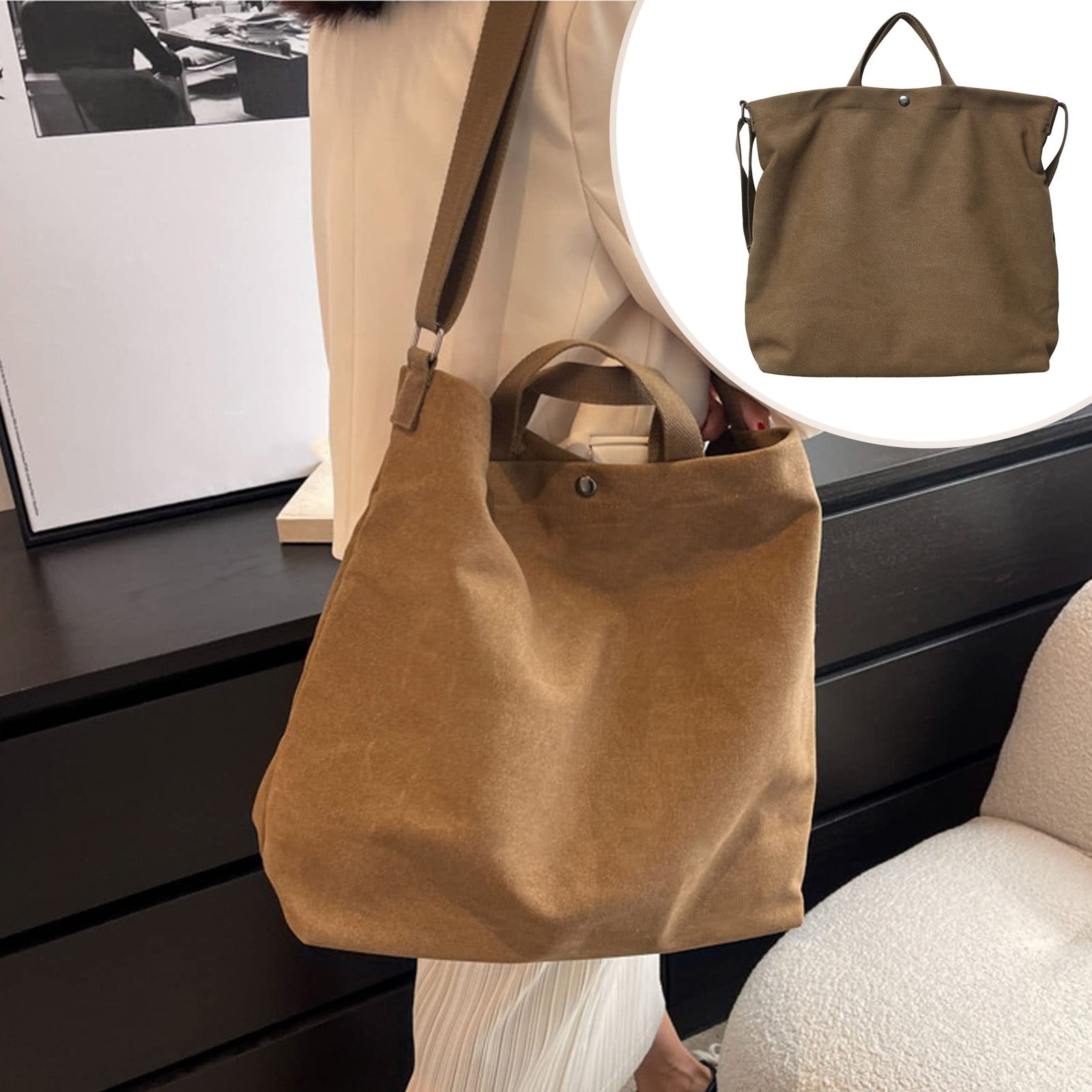 GBAYXJ Women Canvas Handbags Casual Shoulder Work Bag Crossbody Top ...