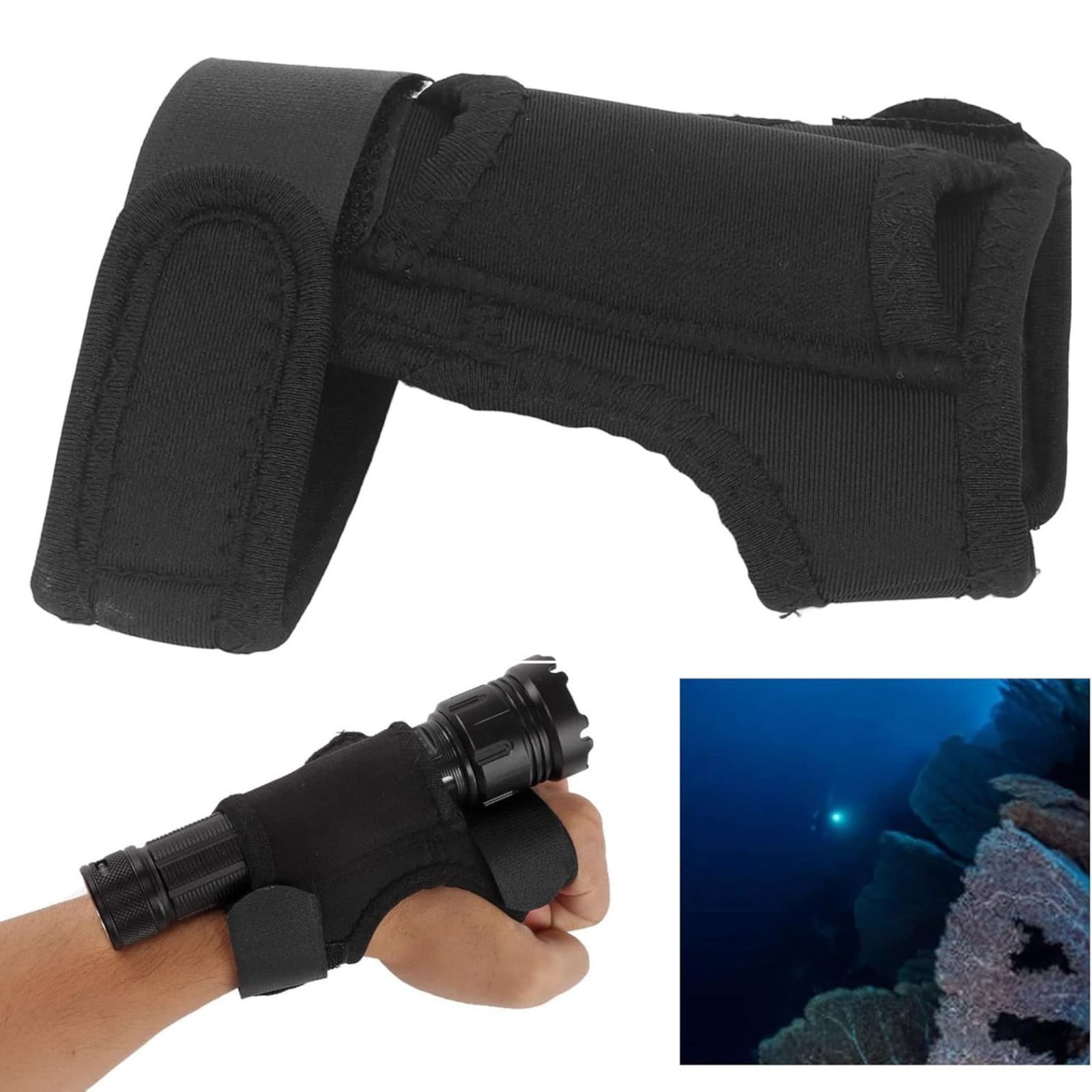 GBAYXJ Wrist Flashlight Holster Thickened Nylon Diving Flashlight ...