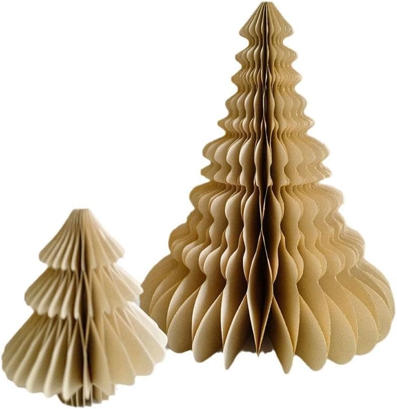 GBB-11/8 Inch Paper Christmas Tree Centerpiece Decoration, Red Gold ...