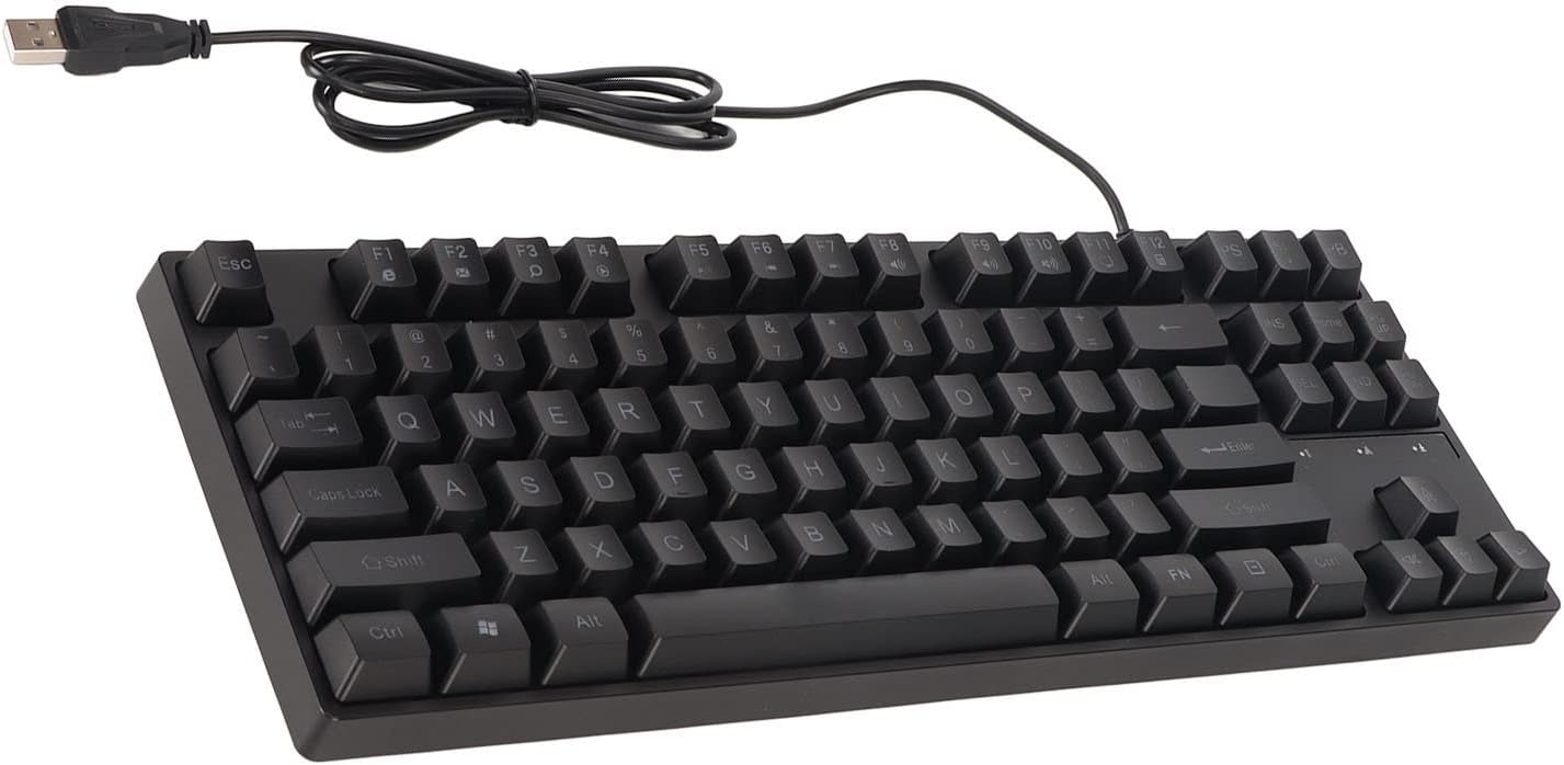 GBB-Mechanical Feeling Gaming Keyboard, 87 Keys Compact Computer ...