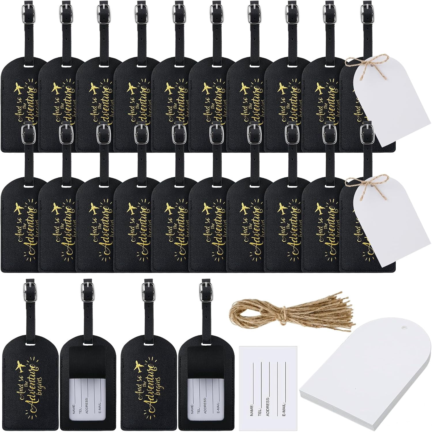 GBBG Bulk Luggage Tags Wedding Favors Adventure Begins Luggage Tags for ...