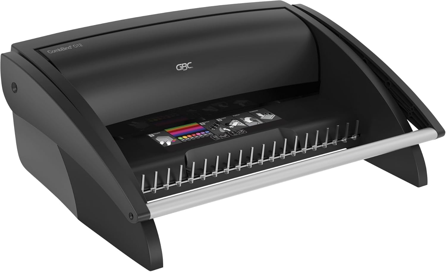 GBC CombBind C12 Binding Machine, 12 Sheet Punch Capacity, 200 Sheet ...