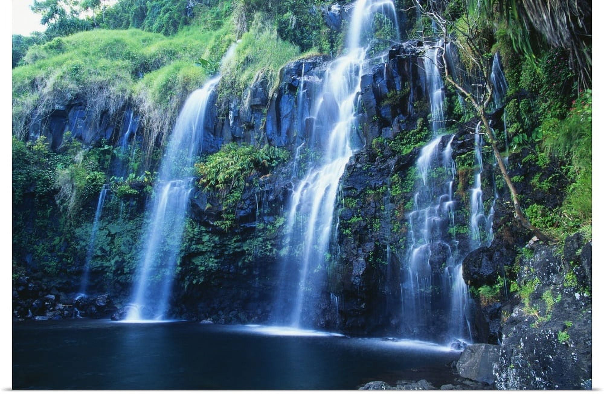 GBC | "Hawaii, Maui, Hana Coast, Waterfall Flows Into Blue Pool" Art ...