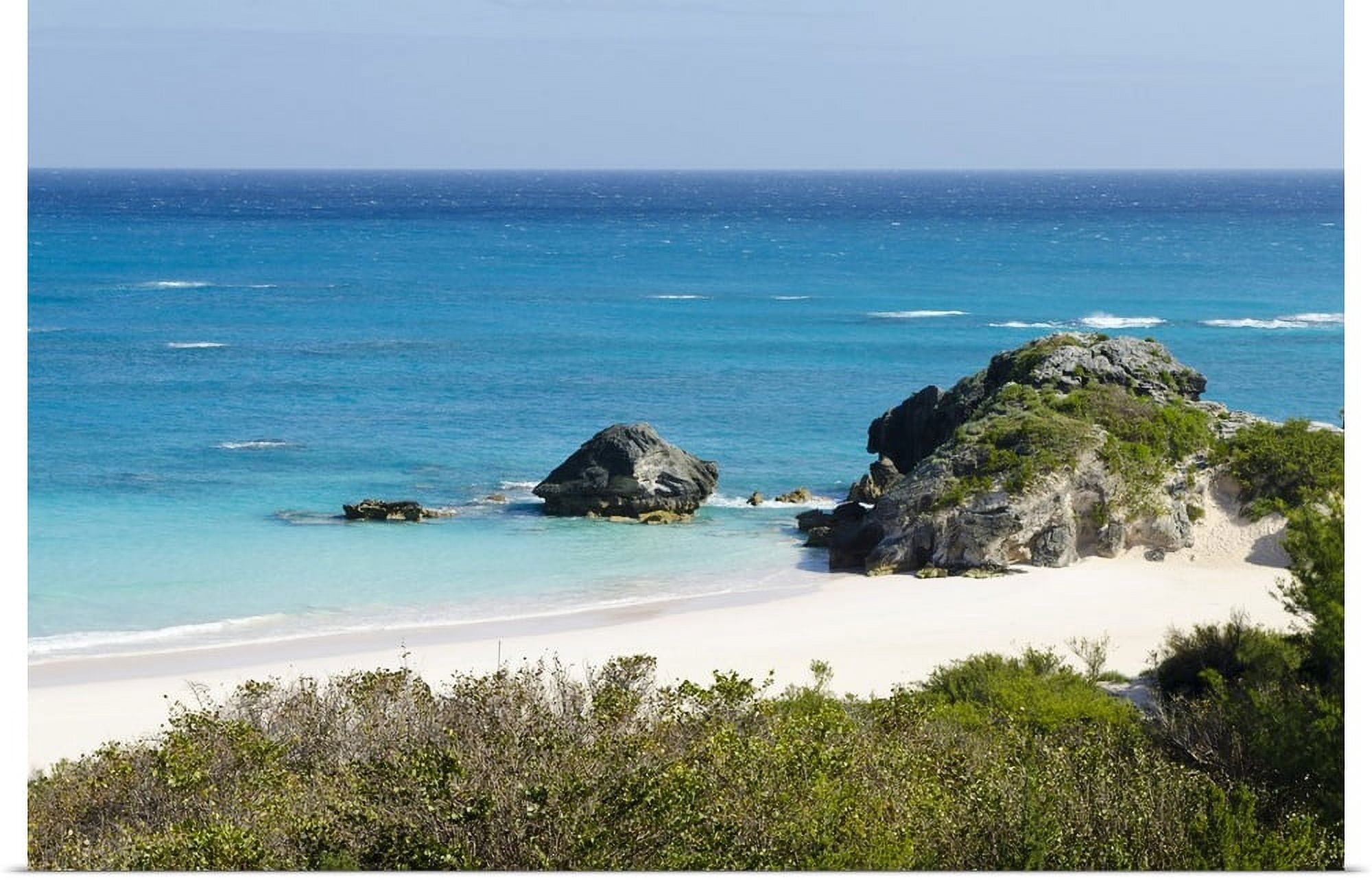 GBC | "Horseshoe Bay beach, Bermuda" Art Print - 36x24 - Walmart.com