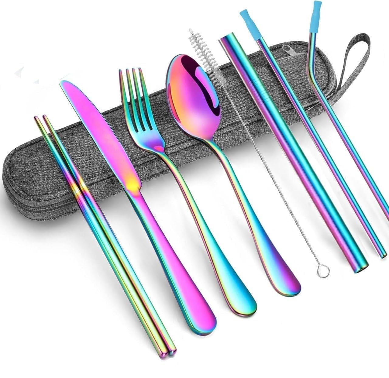 GBEX Portable Utensils SetReusable Travel Cutlery Set with Case ...