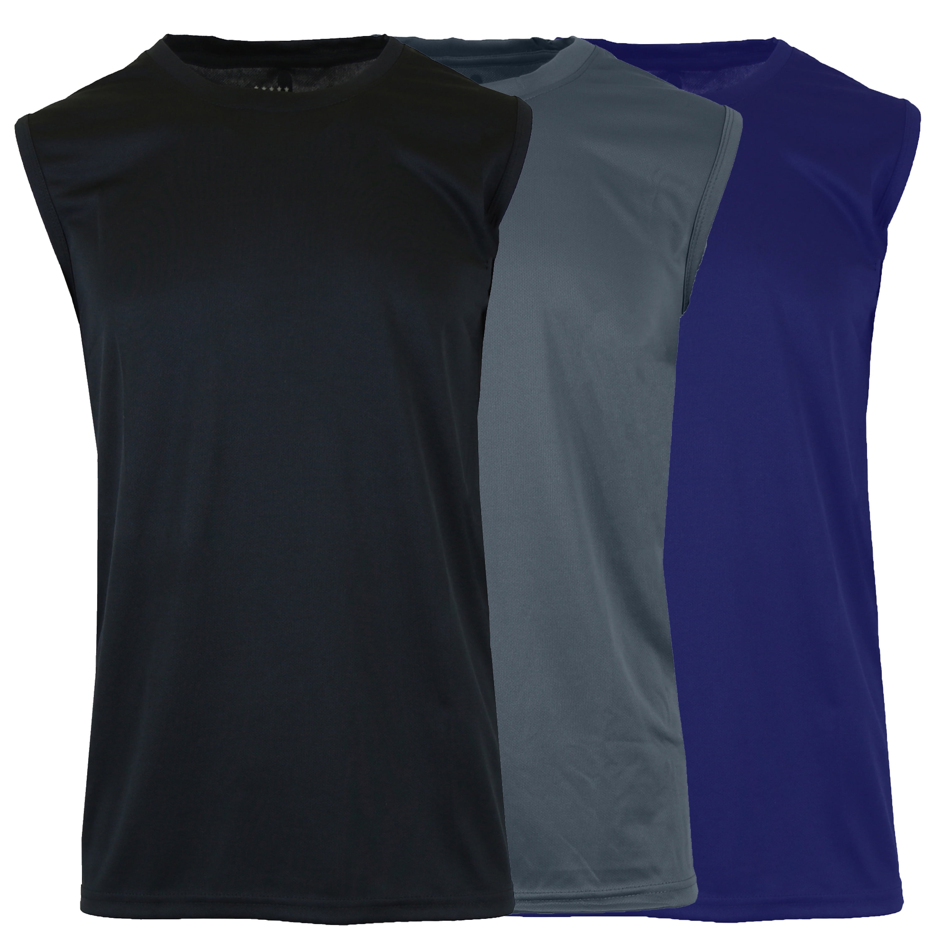 Men's Moisture-Wicking Activewear Performance Muscle Tee (3-Pack ...