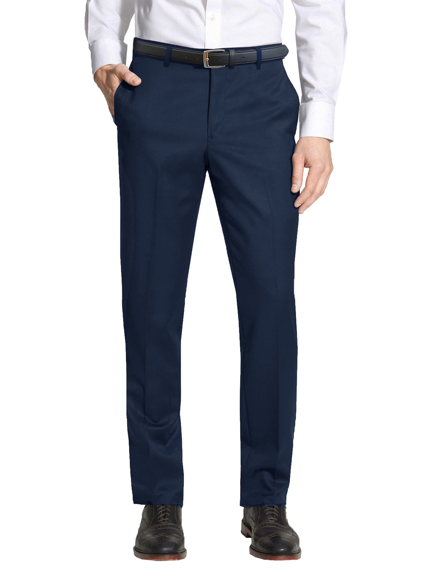 GBH Men's Slim-Fit Belted Casual Dress Pants - Walmart.com