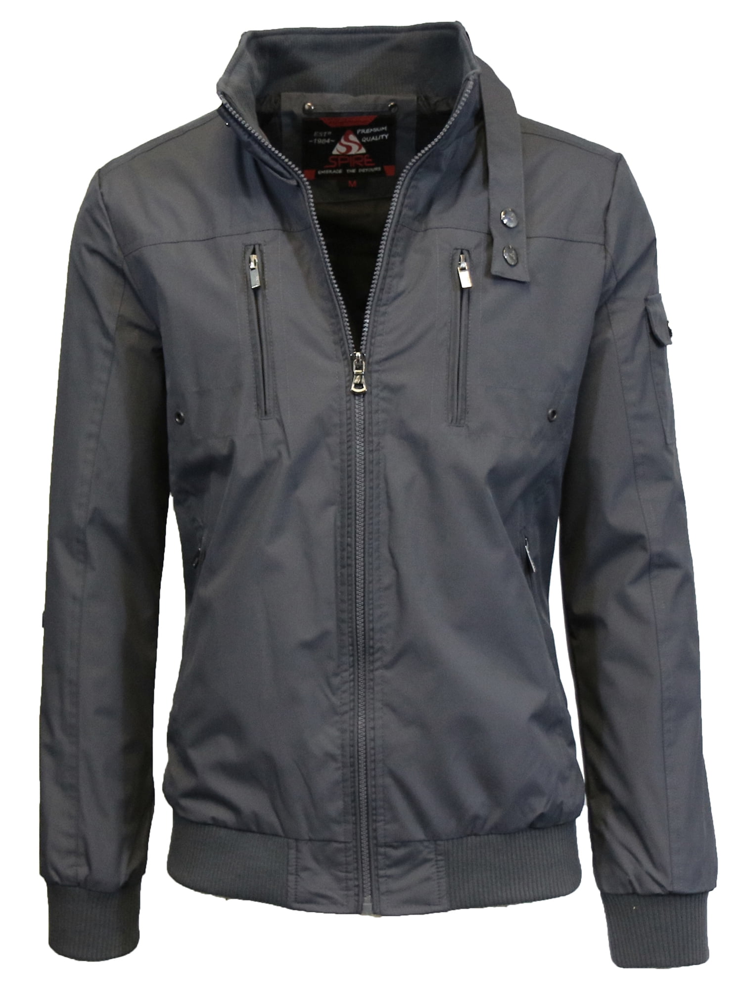 GBH Mens Lightweight Flight Moto Bomber Jackets - Walmart.com