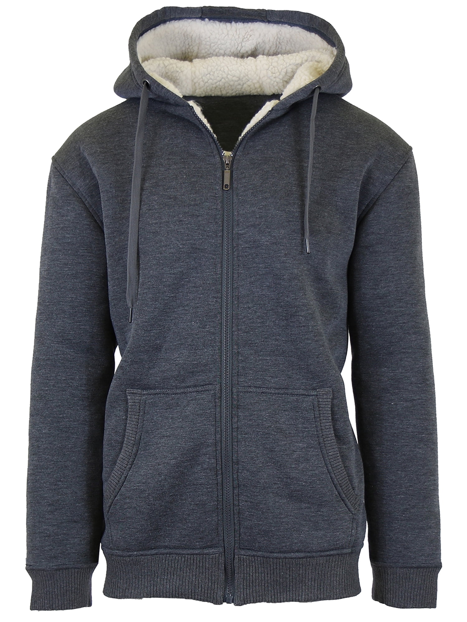 GBH Mens Modern Fit Heavyweight Sherpa Fleece Lined Hoodie (S-2XL ...