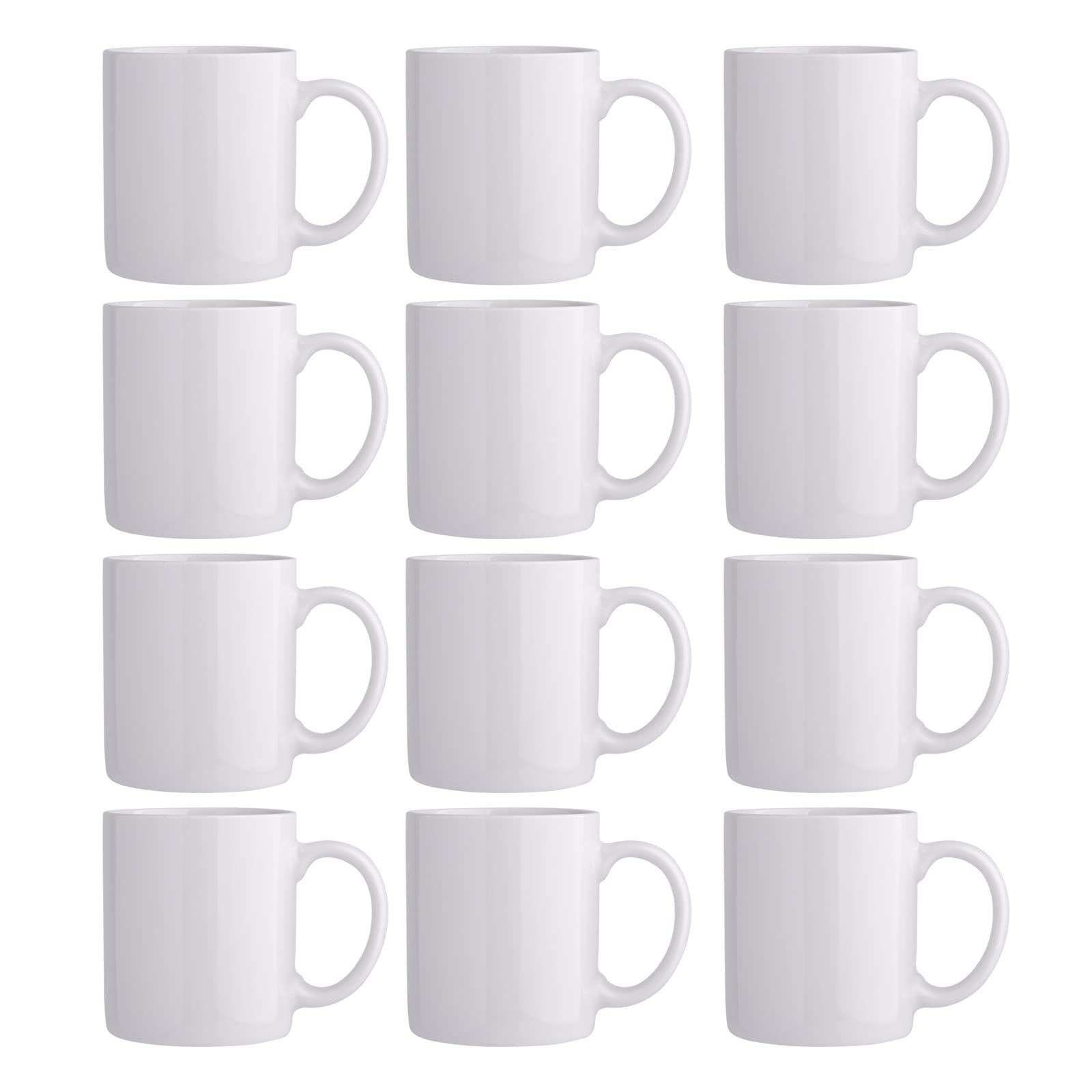 GBHOME 12 OZ Off White Coffee Mugs, Ceramic Coffee Mugs with Large ...