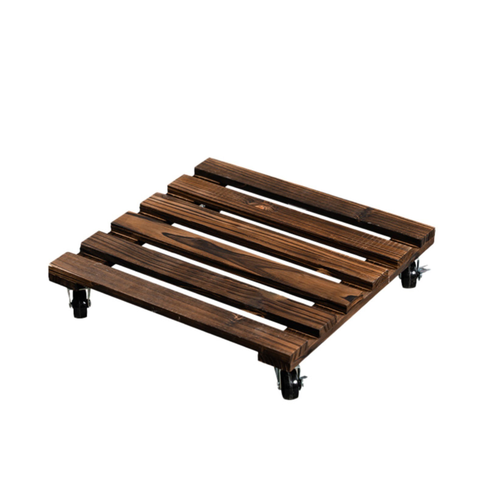 GBJHJIA Wood Plant Caddy With Wheels Heavy Duty, Hardwood Plant Dolly ...