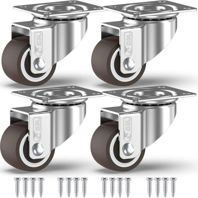 "GBL Heavy Duty 1"" Small Caster Wheels with Swivel Locks & Brakes ...