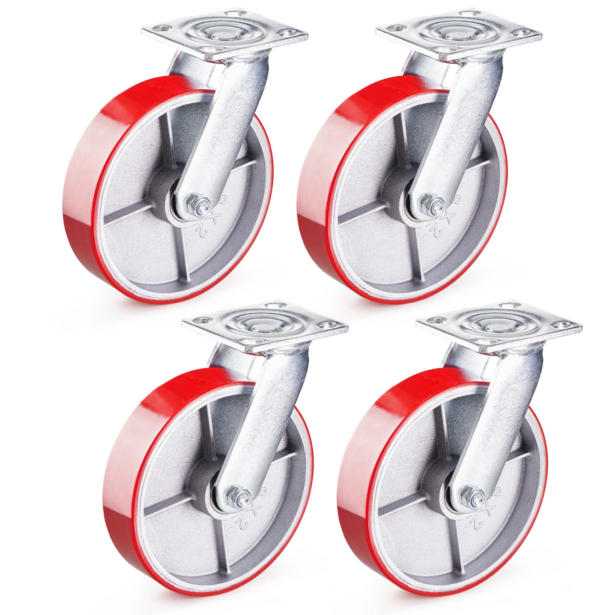 GBL Casters Set of 4 Heavy Duty with 0 Brakes - up to 3351 lbs - No ...