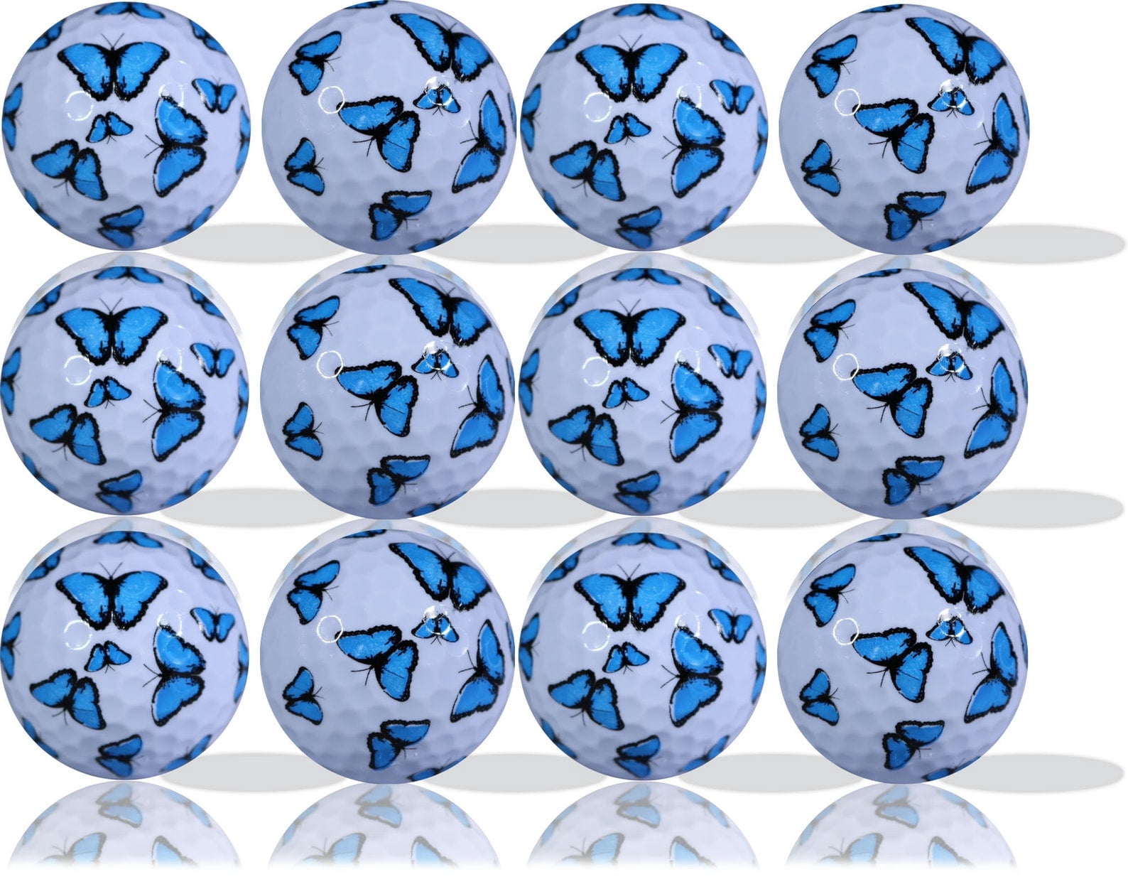 GBM Golf Blue Butterfly Golf Balls 12 Pack - Walmart.com