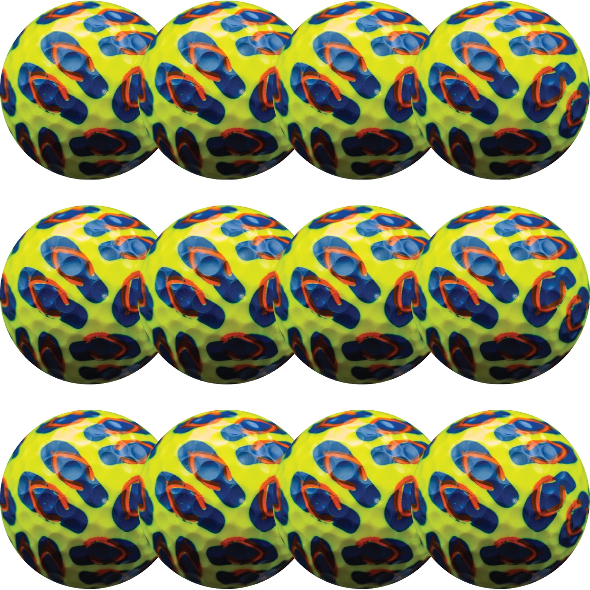 GBM Golf Flip Flop Golf Balls 12 Pack Yellow - Walmart.com