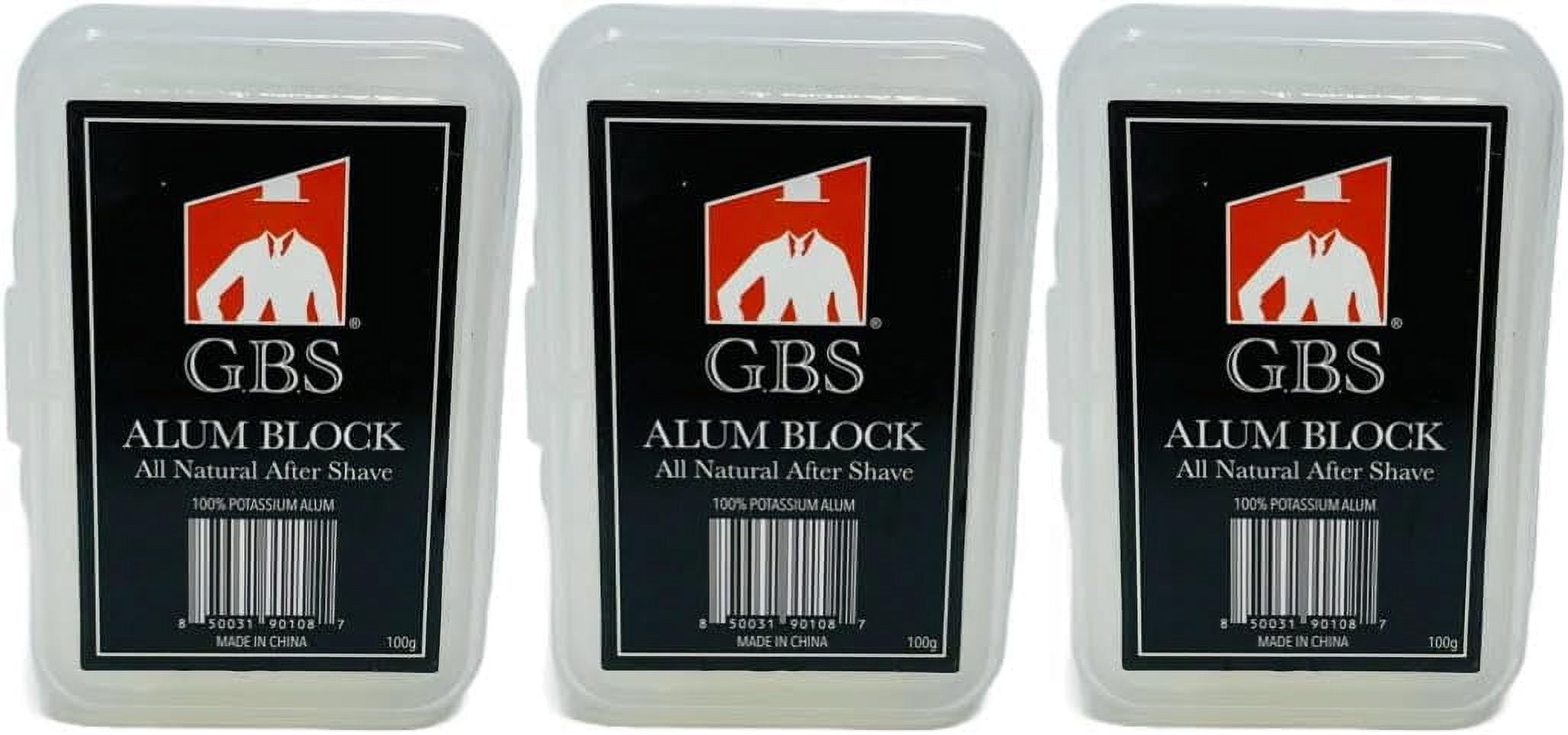 GBS 3 Pack of Premium Alum blocks 80G - Soothing Aftershave Astringent ...