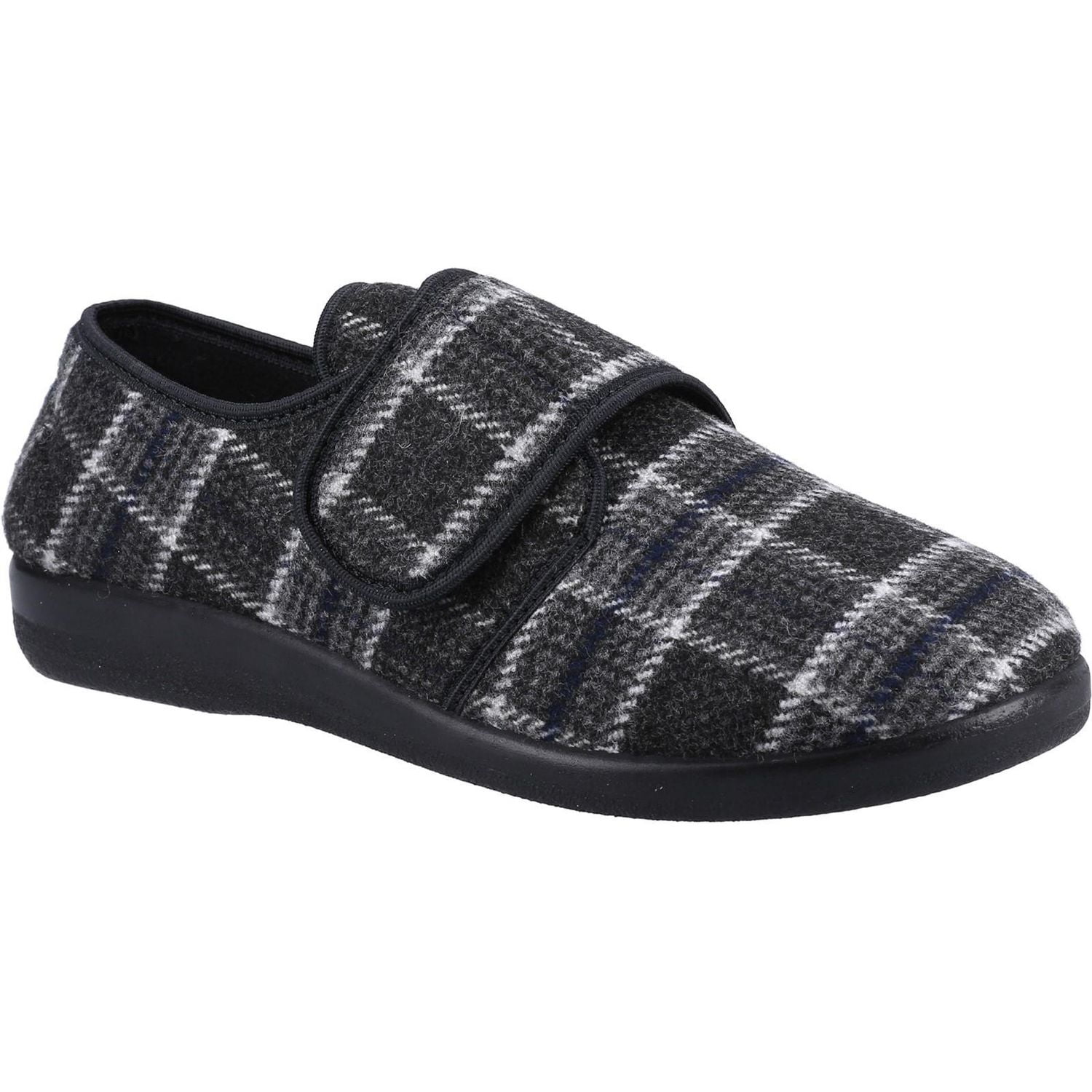 GBS Med Mens Gerald Classic Checked Slippers - Walmart.com