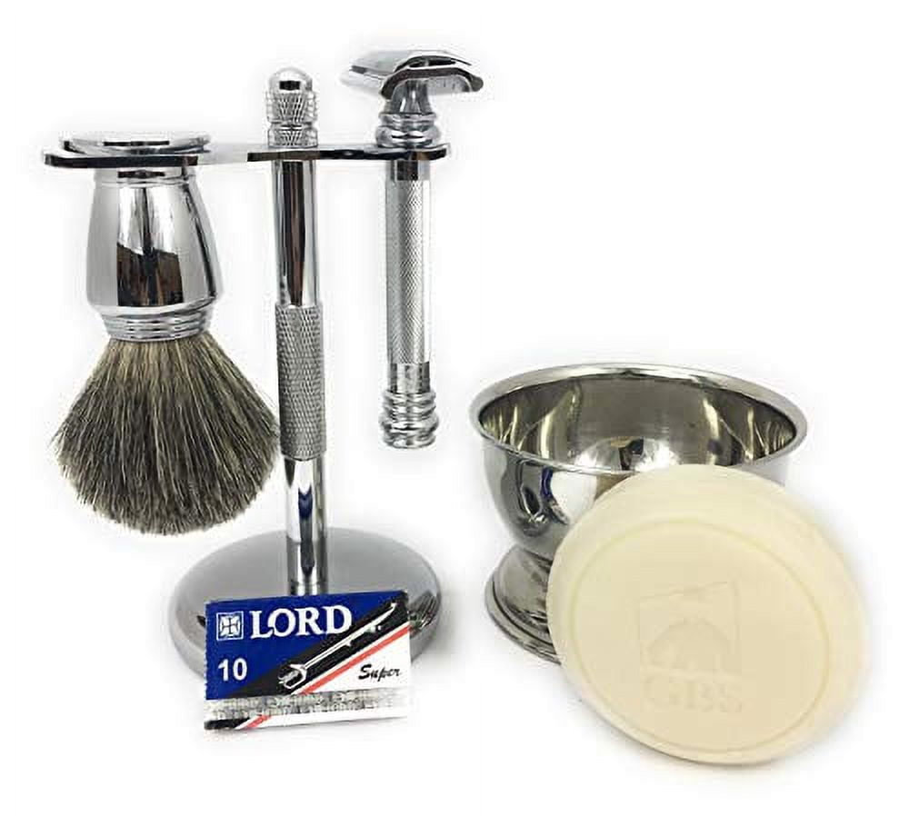 GBS Men's Shave Kit Made in Solingen Germany 39C Slant DE Razor Double ...
