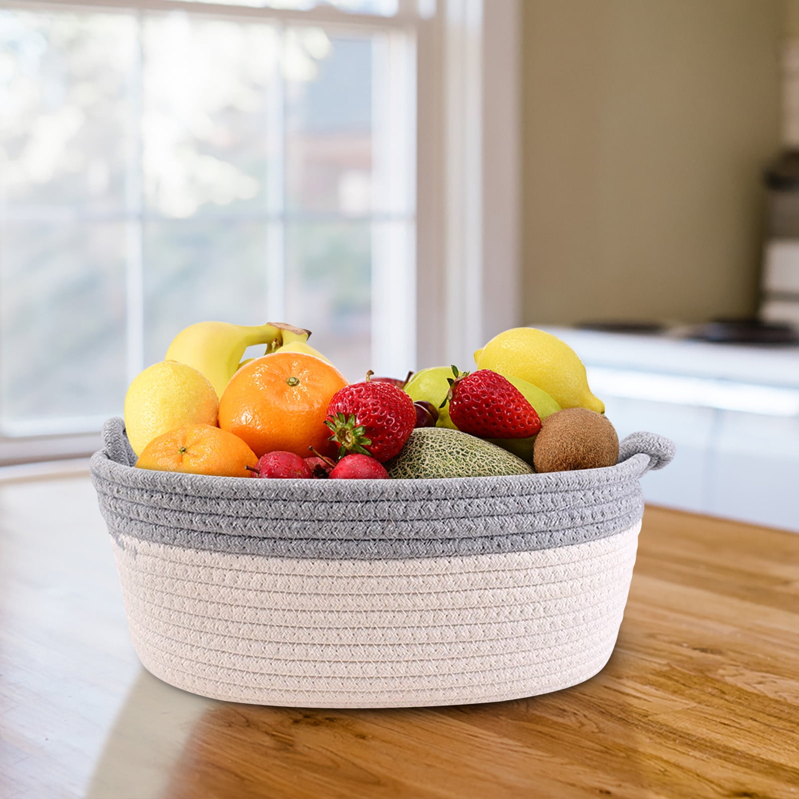 GBSELL Baskets Clearance Woven Cotton Rope Basket Fabric Basket for ...