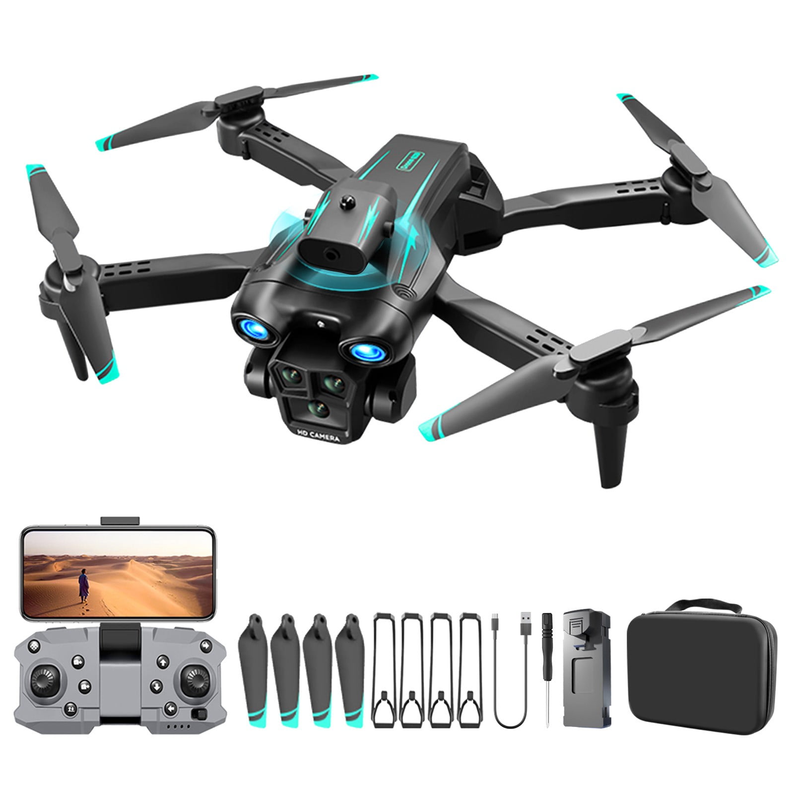 GBSELL Drones for Kids 8-12 for Boys , Foldable Drone with Esc Camera ...