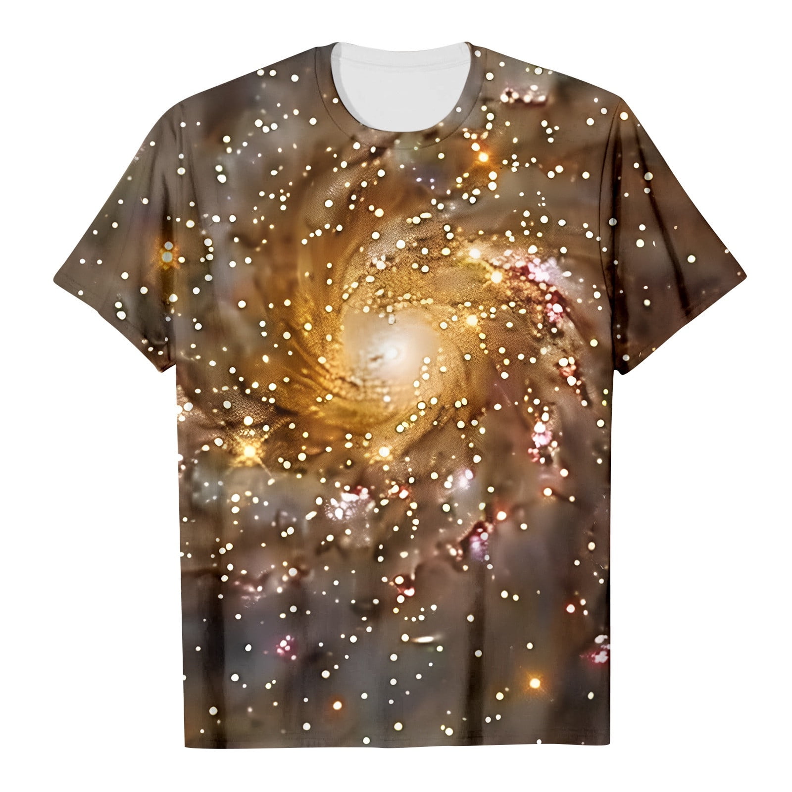 GBSYEWXS 2025 New Girls' Tops Galaxy Shirt Girl's Short Sleeve Crew ...