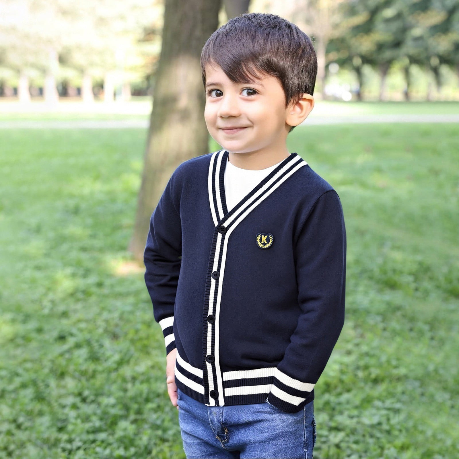 GBSYEWXS Child Boys Sweater Casual Long Sleeve School Uniform Trendy ...