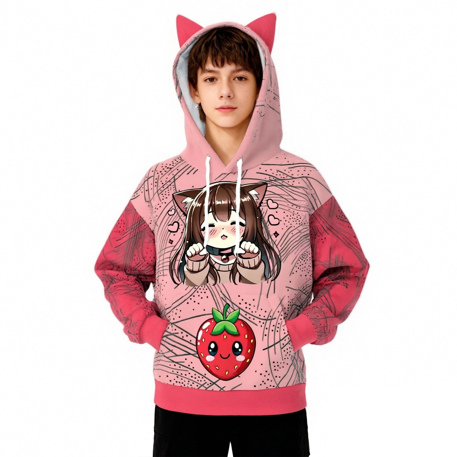 GBSYEWXS Child Little Boys Hoodies Hooded Long Sleeve Cartoon Print ...