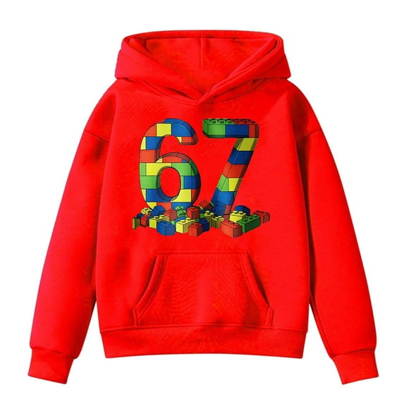 GBSYEWXS Child Little Girls Sweatshirt Hooded Long Sleeve Number Print ...