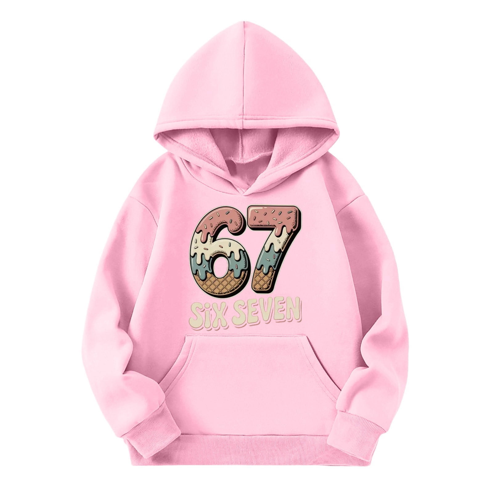 GBSYEWXS Child Little Girls Sweatshirt Hooded Long Sleeve Number Print ...
