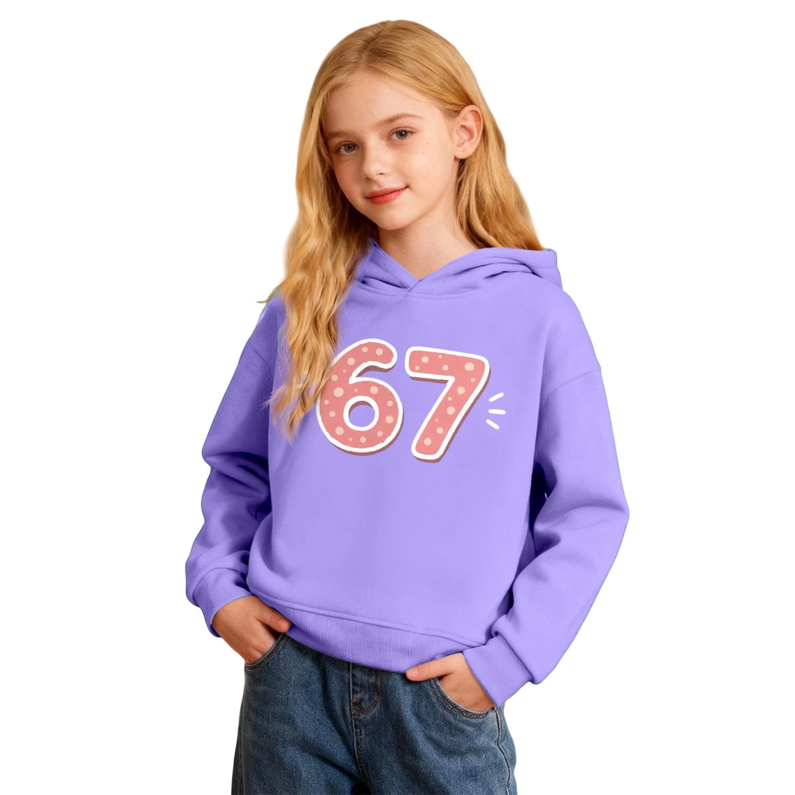 GBSYEWXS Hoodies For Girls Soft Number Print Long Sleeve Sweatshirt ...
