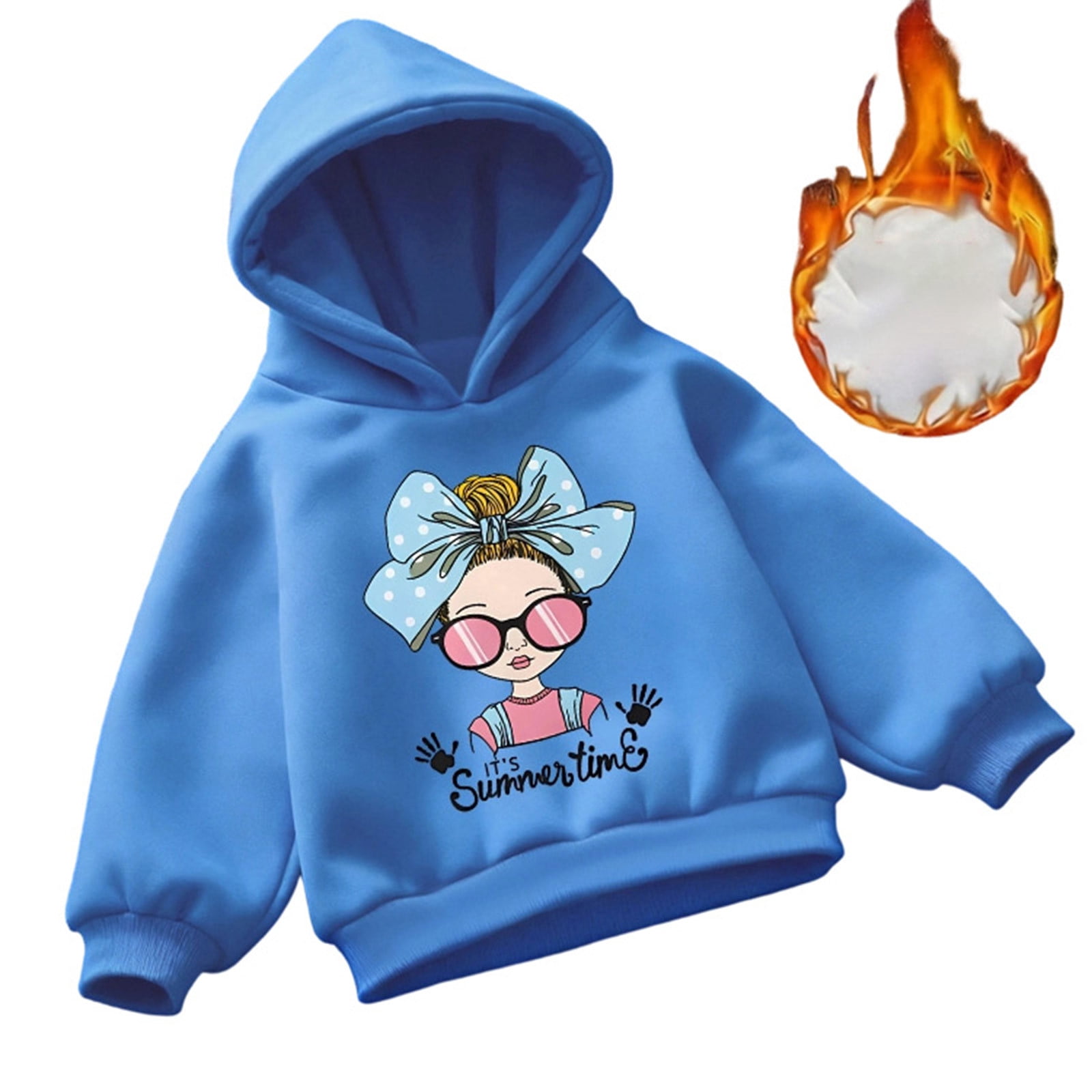 GBSYEWXS Little Girls Hoodie Child Hooded Long Sleeve Cartoon Character ...