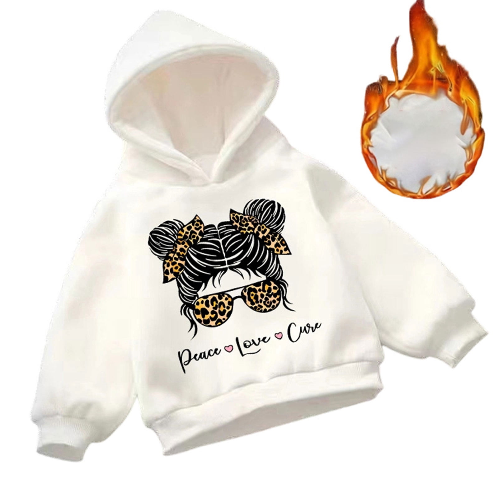 GBSYEWXS Little Girls Hoodie Child Hooded Long Sleeve Cartoon Character ...