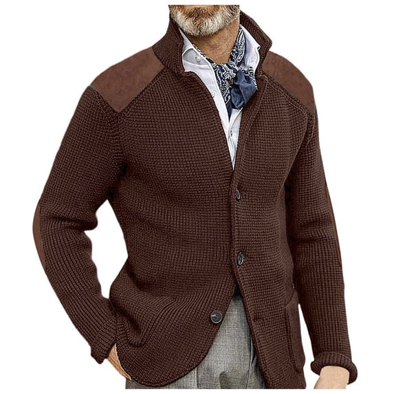 GBSYEWXS Men Pullover Sweaters Gentleman Long Sleeve V-Neck Cardigan ...