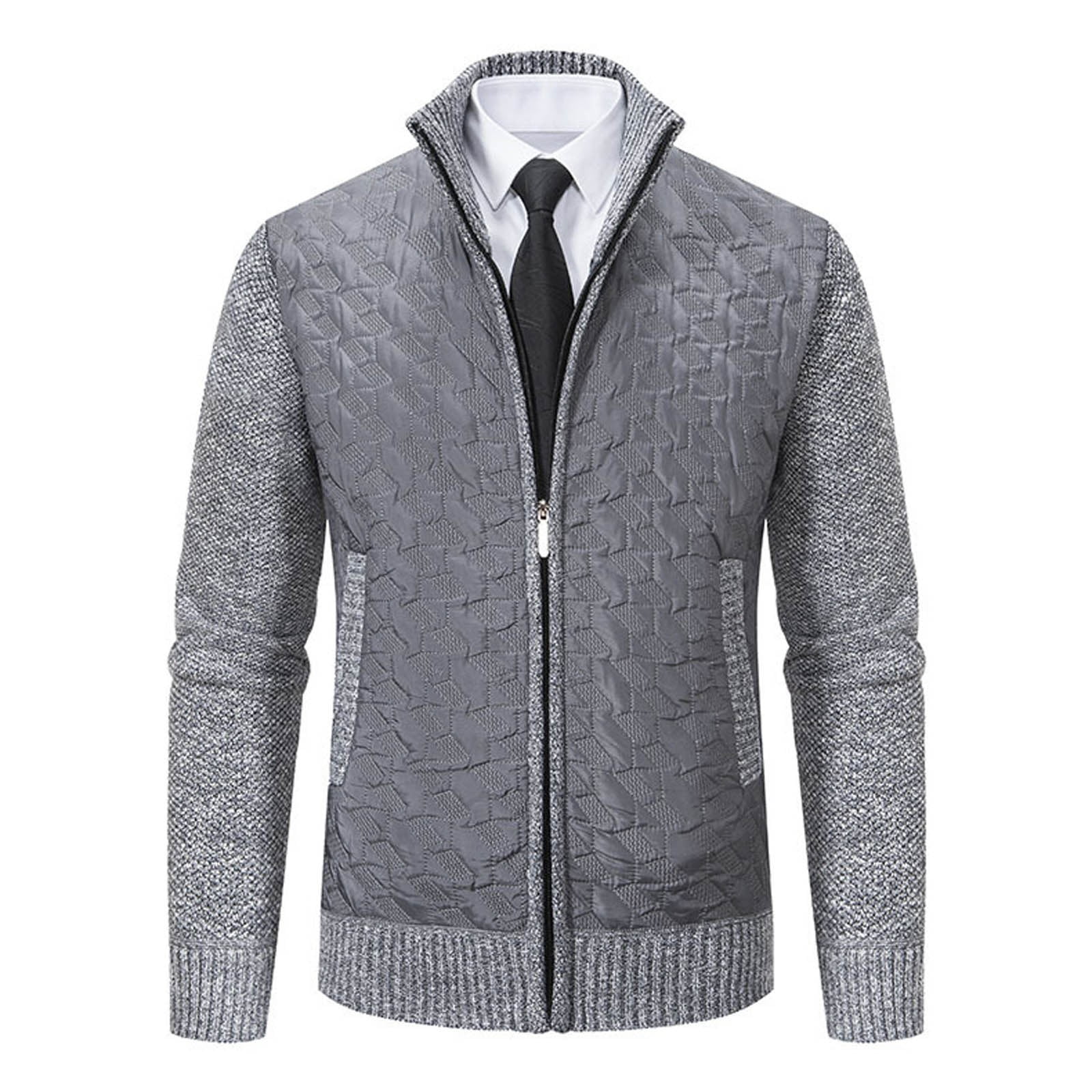 GBSYEWXS Men Pullover Sweaters Long Sleeve Cardigan Base Solid Color ...