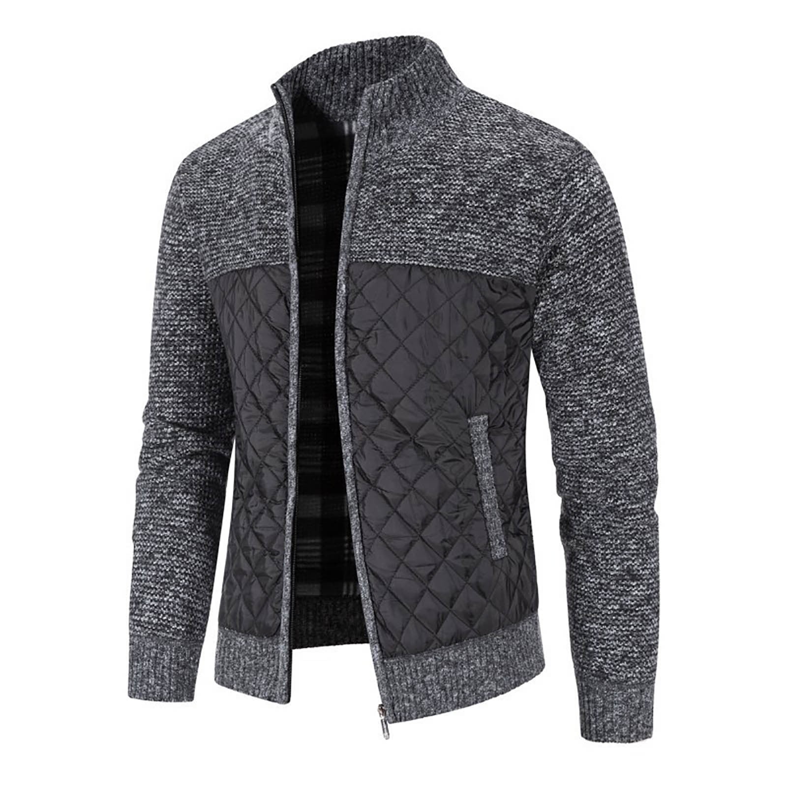 GBSYEWXS Men Pullover Sweaters Stretch Long Sleeve Collared Cardigan ...