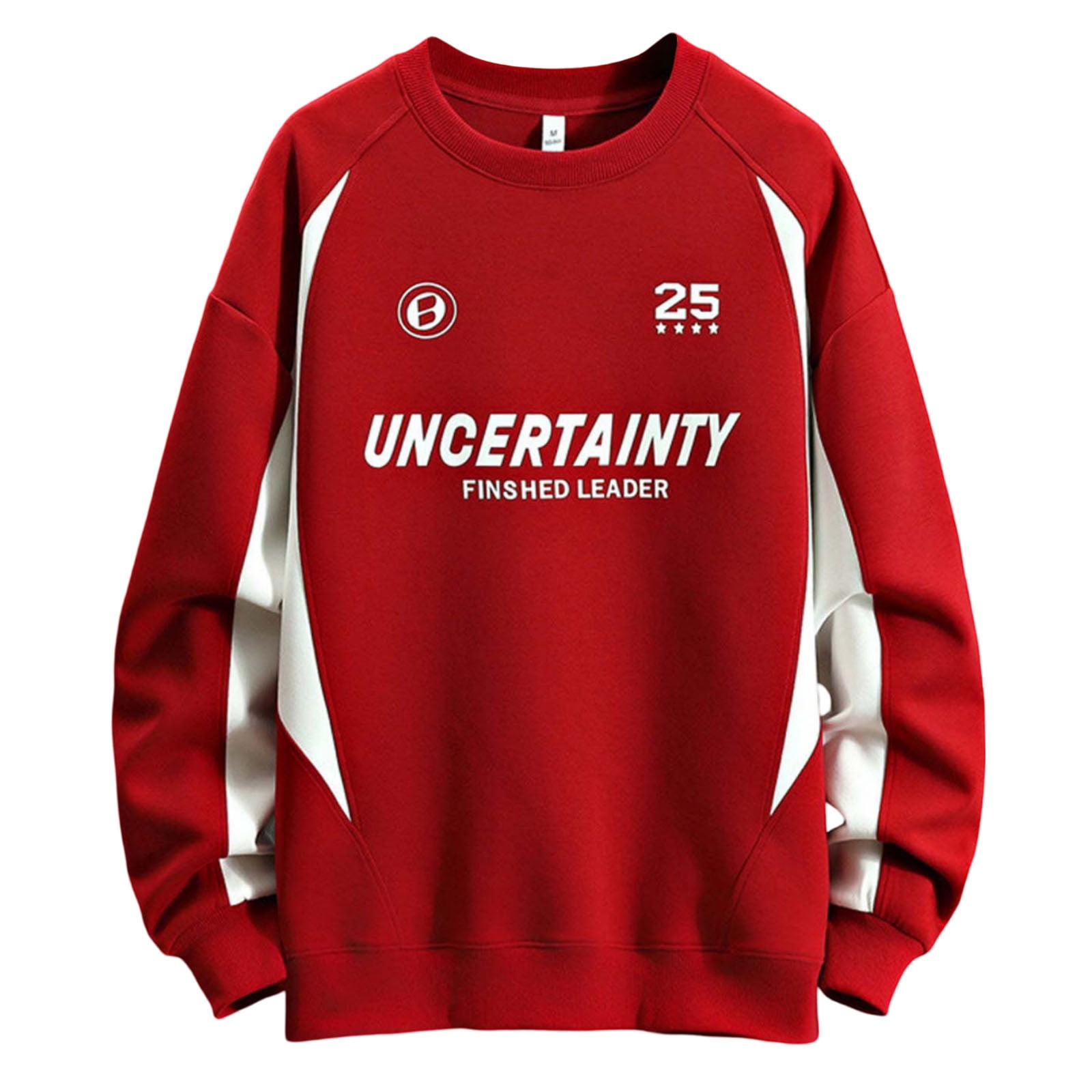 GBSYEWXS Men Sweatshirts Long Sleeve Crew Neck Pullover Trendy Color ...