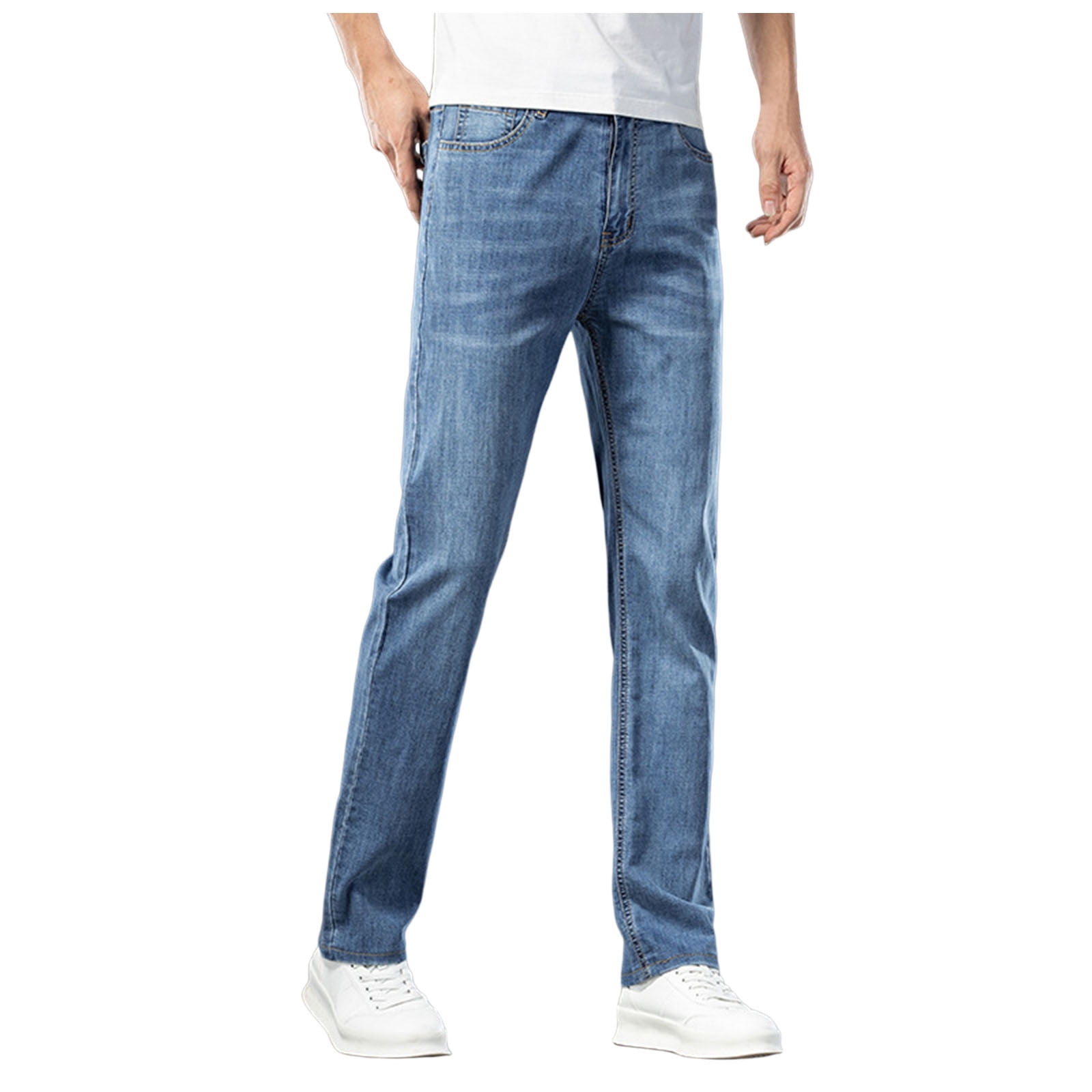 GBSYEWXS Men's Fashion Jeans Fall Slim Jeans Straight Leg Casual Style ...