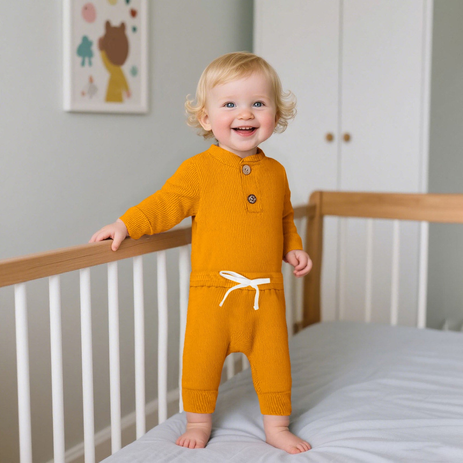 GBSYEWXS Outfit Set For Child Girls Size 3-6 Months Long Sleeve Solid ...