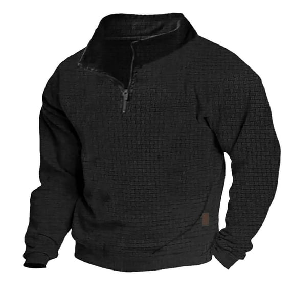 GBSYEWXS Pullover For Men Henley Long Sleeve Black Sweatshirts Stretch ...