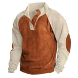 GBSYEWXS Pullover For Men Henley Long Sleeve Khaki Sweatshirts Stretch ...