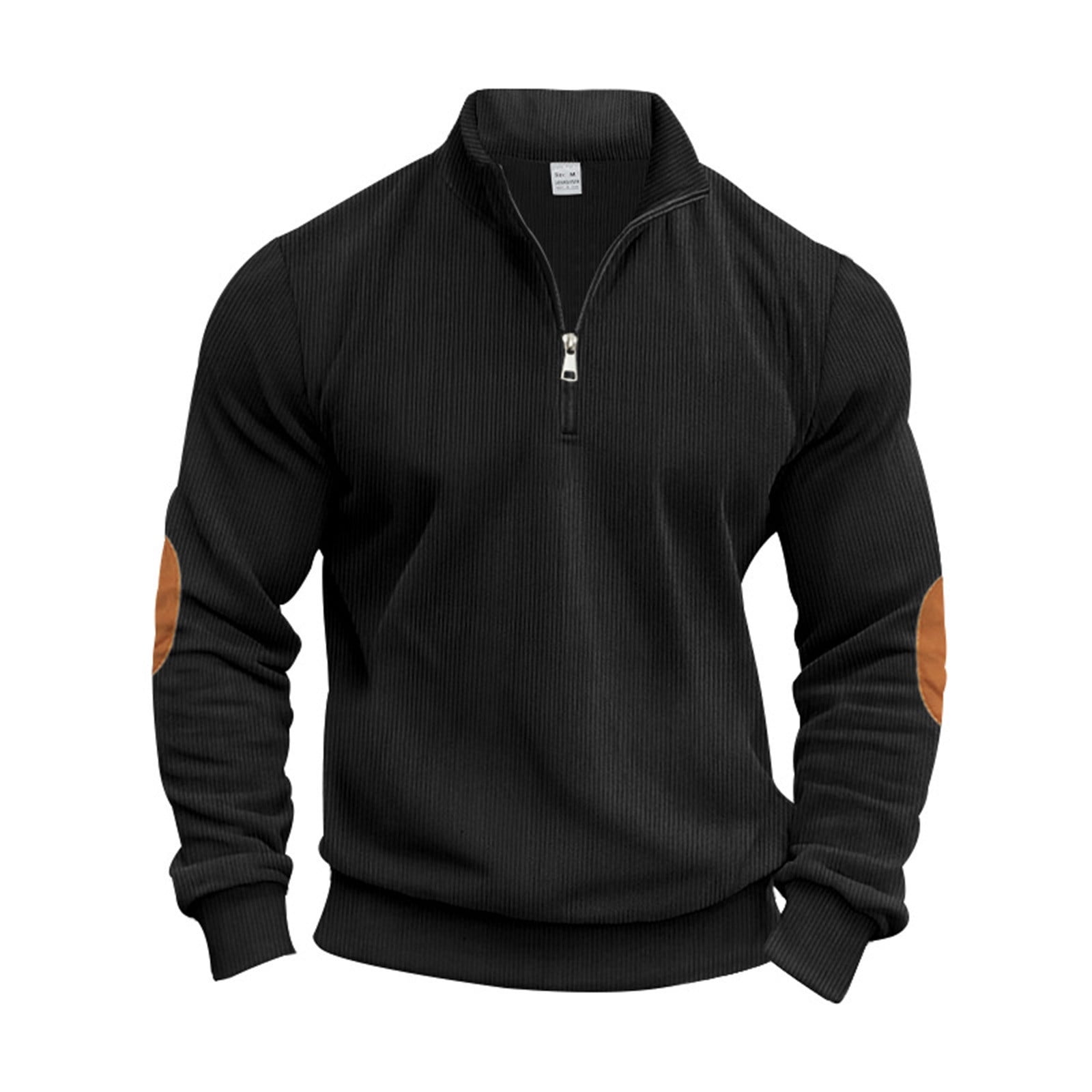 GBSYEWXS Pullover For Men Zip Mock Neck Solid Color Long Sleeve ...